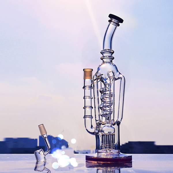 12.6 Inch Spiral Water Pipe Straight Dab Rig and Perc Oil Rigs 14mm | Wish