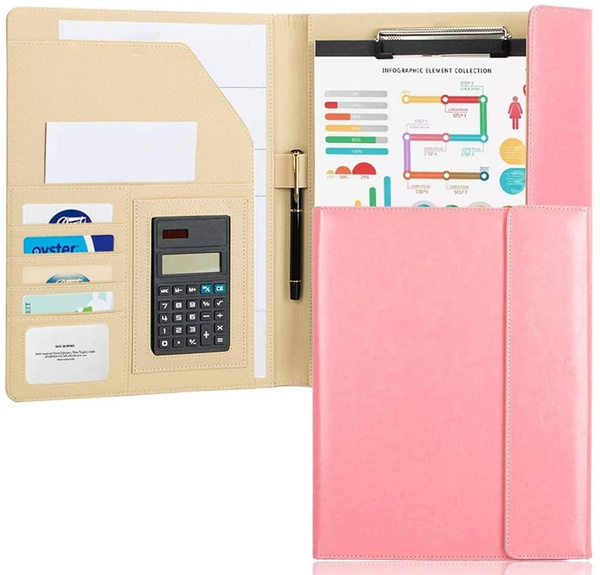Simbow Padfolio Portfolio Folder A4 Interview Resume Leather Folder ...
