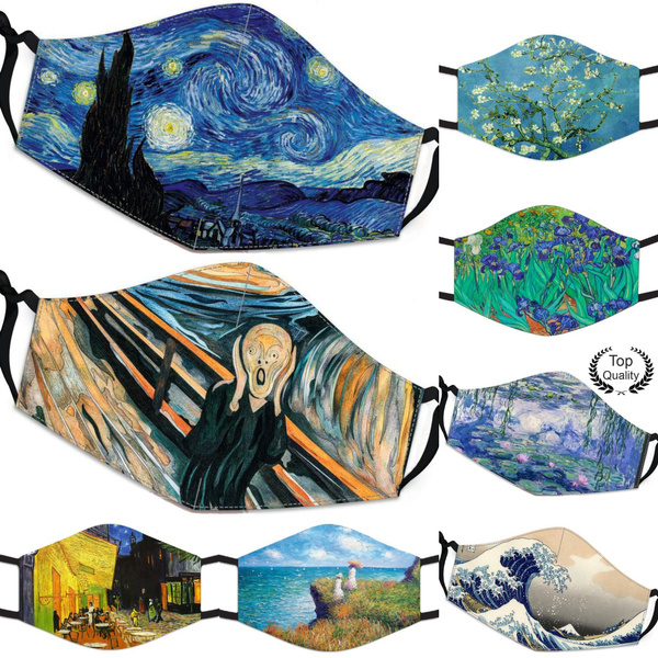 Starry Night Water Lilies Historical Painting By Monet Van Gogh Blue ...