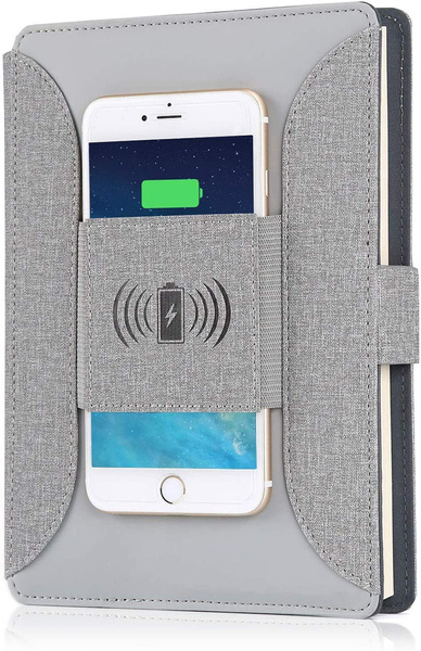 Phone Charging Business Padfolio with Qi Wireless Charger and USB Port ...