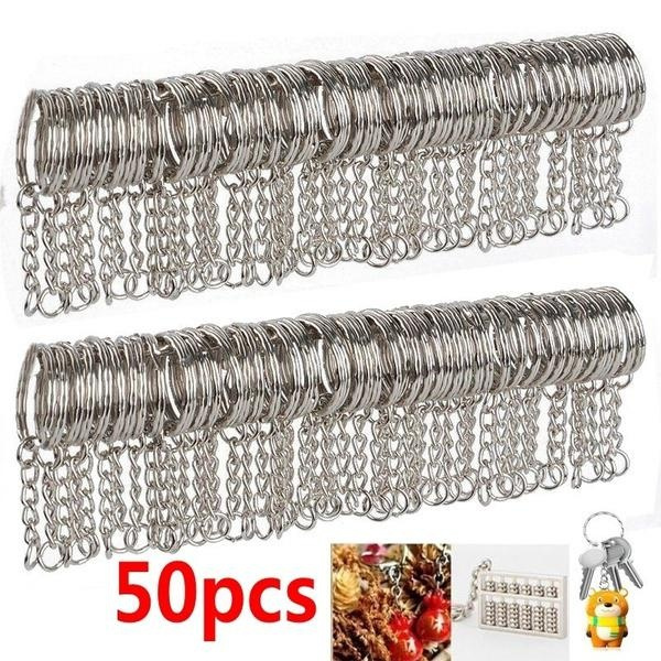 50 Pcs Polished DIY Key Rings Key Chain with Link Chain Key Holder | Wish