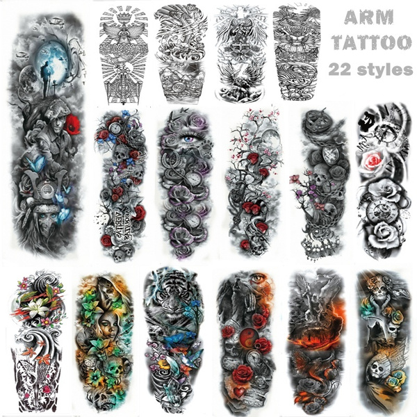 Latest Large Arm Tattoo Temporary Tattoo Sticker Summer Leg Tattoo