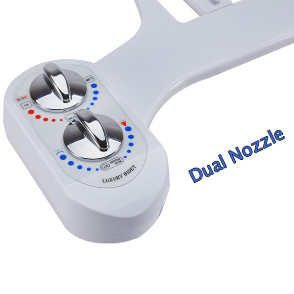 Bidet Toilet Attachment Non Electric Self Cleaning Dual Nozzle