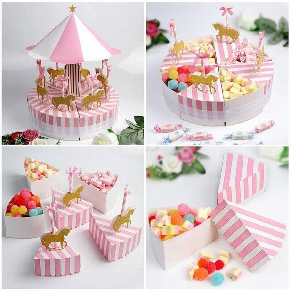 Paper Candy Box Set Wedding Favors Sweets Boxes Cake Storage Gift Wrap ...