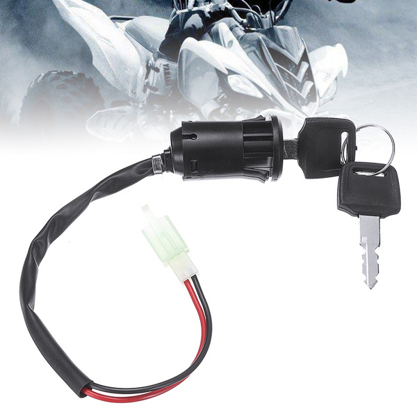 Ignition Key Switch 2 Wire On/Off Motorcycle Moped Metal ATV Dirt Bike ...