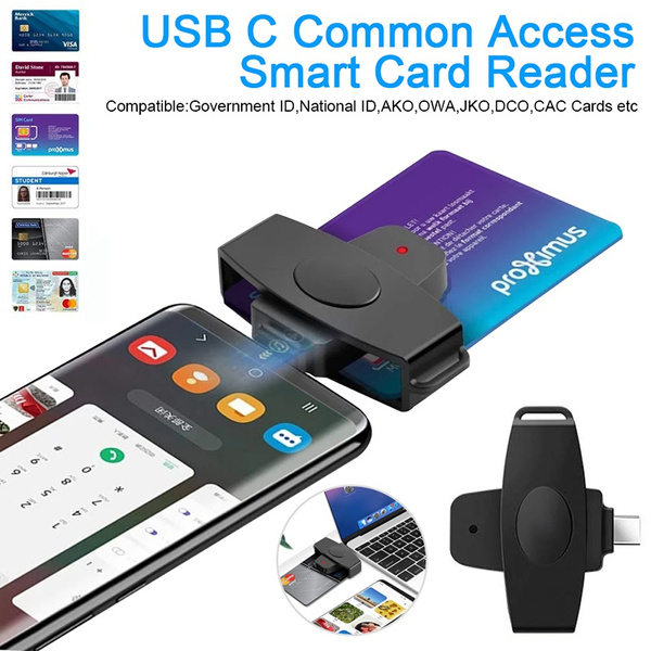 USB type c smart Card Reader memory ID Bank EMV electronic DNIE dni ...
