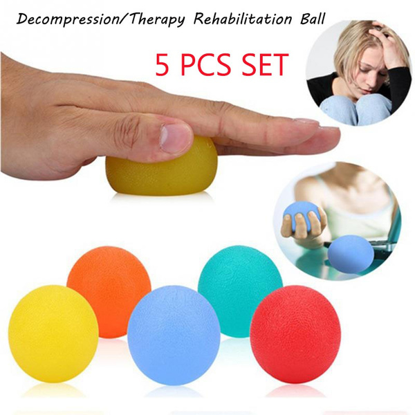 4/5pcs Round Hand Exercise Therapy Rehabilitation Ball Set for Hand ...