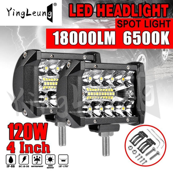 Car Led Work Light 4 Inch 120W Led Light Bar Offroad Led Work Light ...