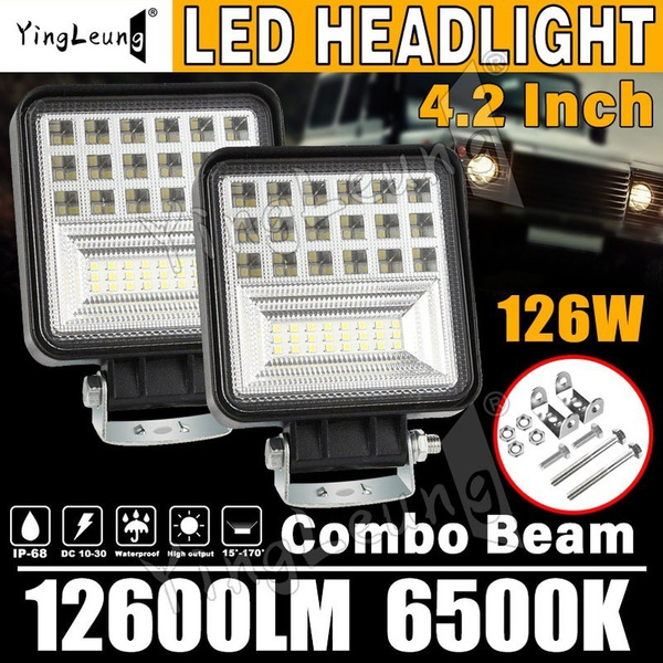 126W Square Off-Road Vehicle Modified Roof Spotlight Roof Spotlight ...