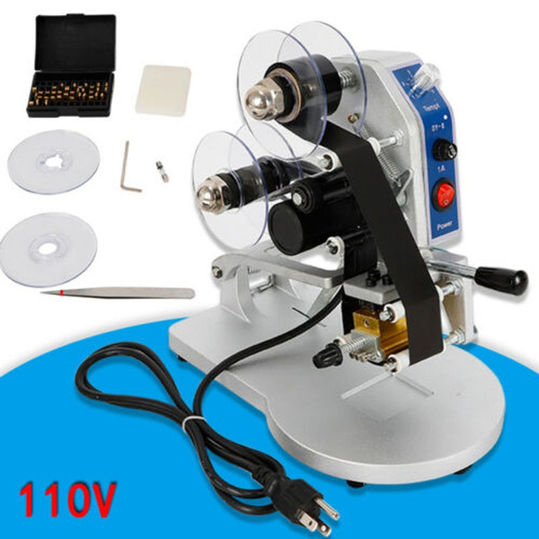 Hot Foil Stamping Printer 110V Thermal Ribbon Date Code Printing ...