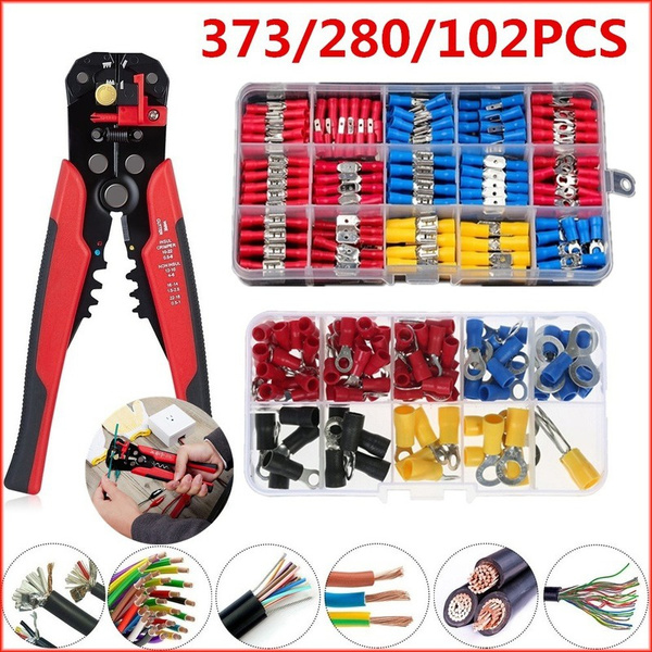 373/280/102PCS Assorted Wire Crimp Terminals Electrical Wire Connectors ...