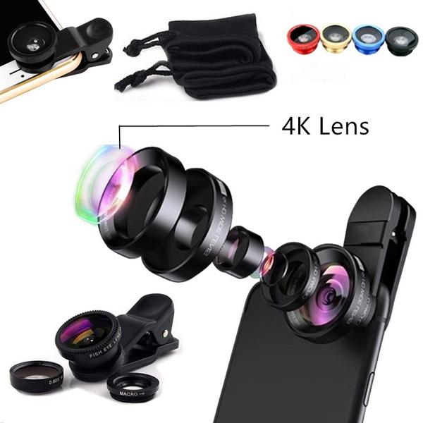 3 in 1 Mobile Phone Special Effects Camera Lens Kit Fisheye Lens Macro ...