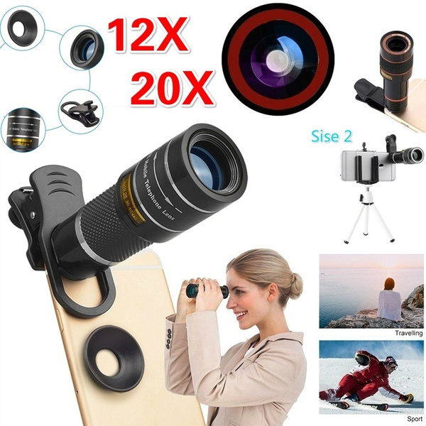 12X/20X Universal Telescope Lens Mobile Phone Zoom Camera Telephoto ...
