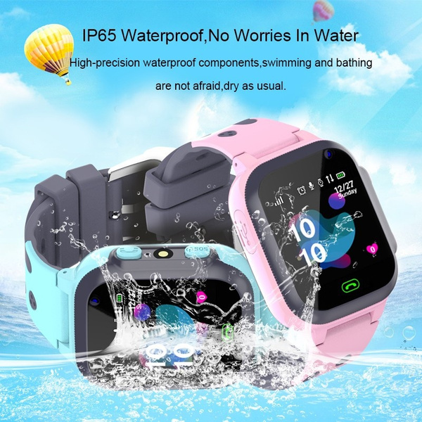 Color Touch Screen Child Smart Watch for Boys Girls SOS Waterproof ...