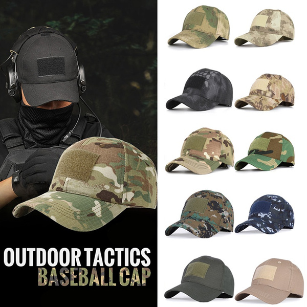 Camo Men Baseball Cap Army Tactical Camouflage Jungle Hunting Snapback ...