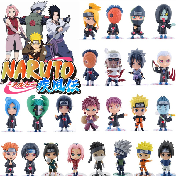 Mini Naruto Action Figure Toys Set PVC Anime Sasuke/Gaara/Killer B ...