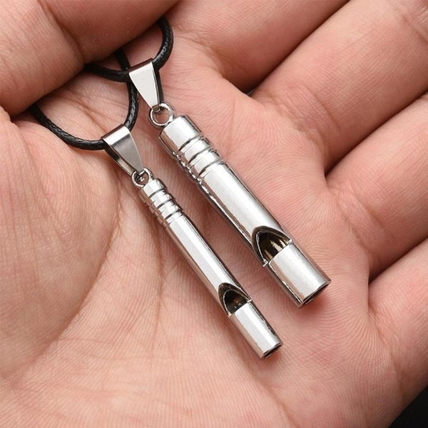 Titanium Emergency Whistle Loud Portable Keychain Necklace | Wish