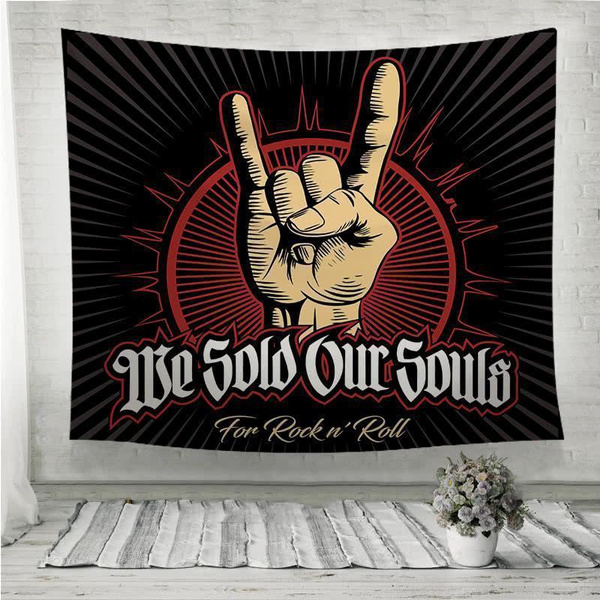 Hard rock heavy metal hand sign Wall Tapestry | Wish