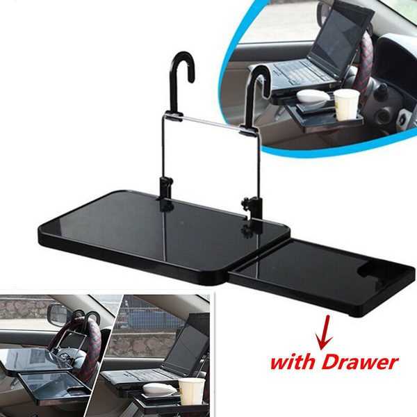 Car Laptop Desk Computer Fold Down Shelf Support Steering Wheel With ...
