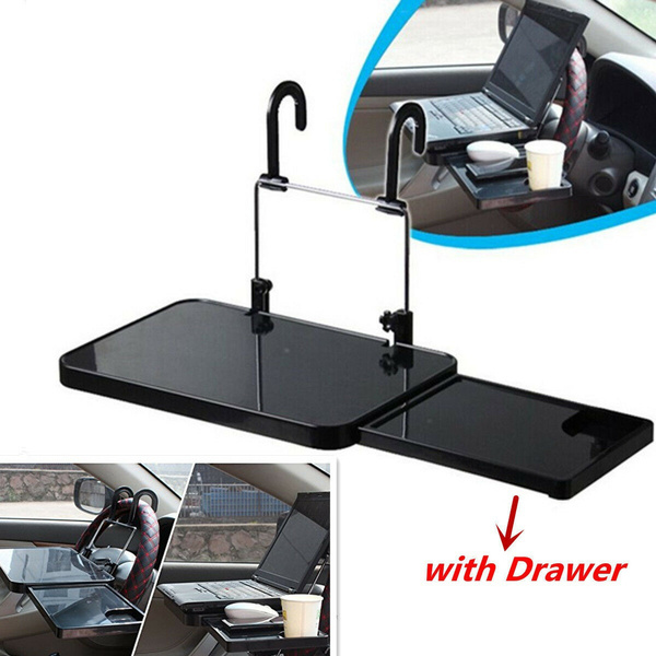 Car Laptop Desk Computer Fold Down Shelf Support Steering Wheel With ...