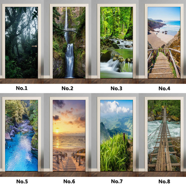 New Arrivals Door Mural Decorative Wall Papers For The Door Stickers ...