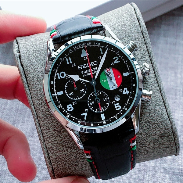 Men Luxury Automatic Quatz Watches Classic Leather Strap Wrist Watch ...