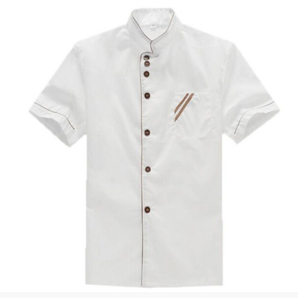Hotel Chef Uniform Suit Short Sleeved Chef Jacket Restaurant Waiter ...