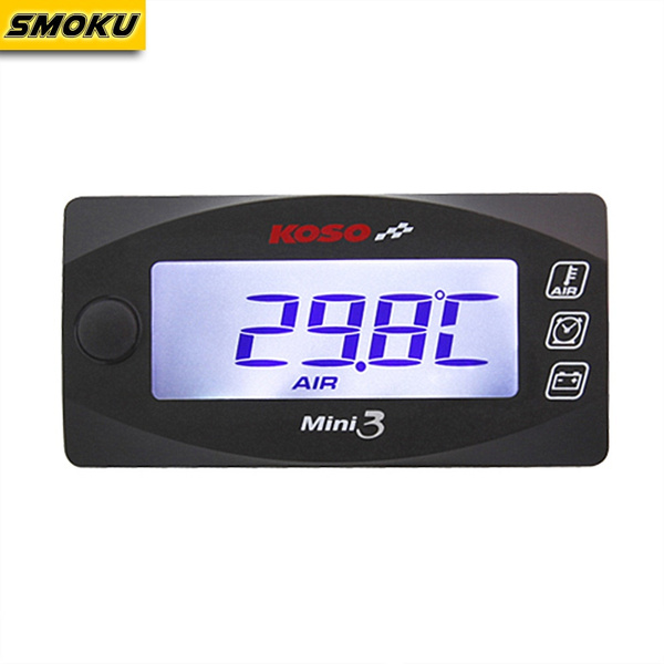 Koso Mini Style Instruction Led Display Meter 3 (Air Temp+Time+Volt Meter) For Racing And ...