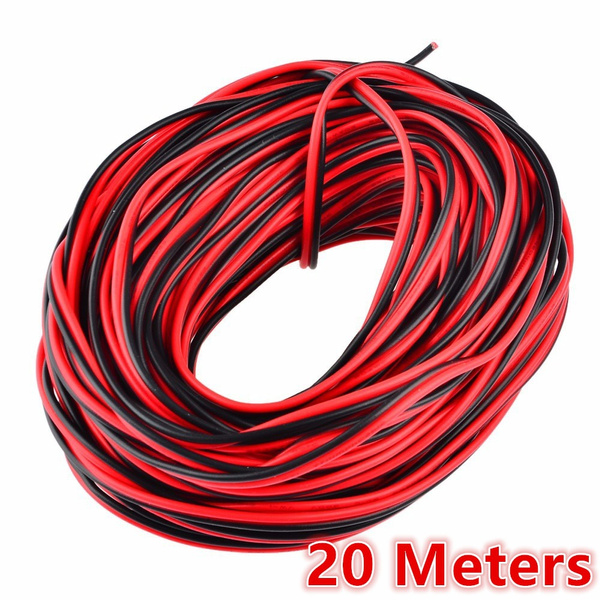 20 Meters Electrical Wire Tinned Copper 2 Pin Awg 22 Insulated Pvc ...