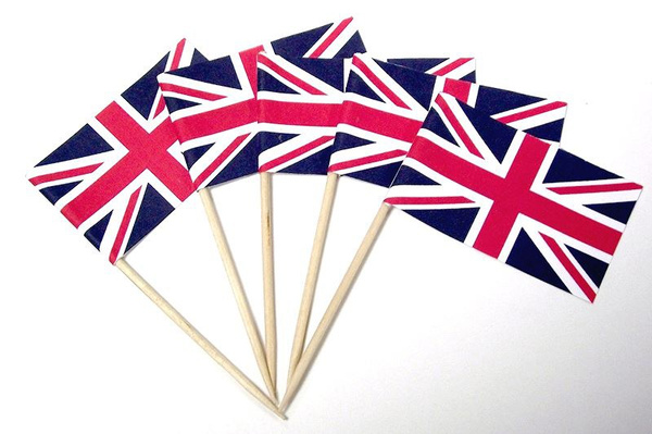 50 Union Jack Flag Cocktail Sticks Picks Party Food Decorations ...