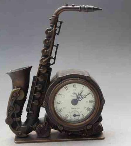 Mechanical clock living room antique saxophone grandfather clock desk ...