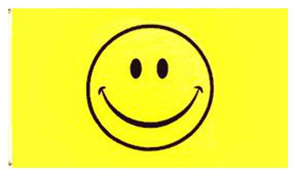 Smiley Face yellow Happy Face Large Flag 5X3FT with Eyelets | Wish