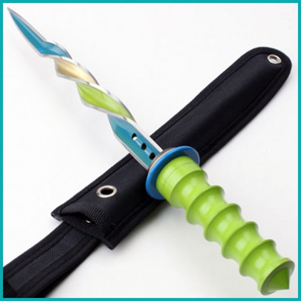 The 38cm cyclone three-blade tactical survival spiral dagger hunts ...