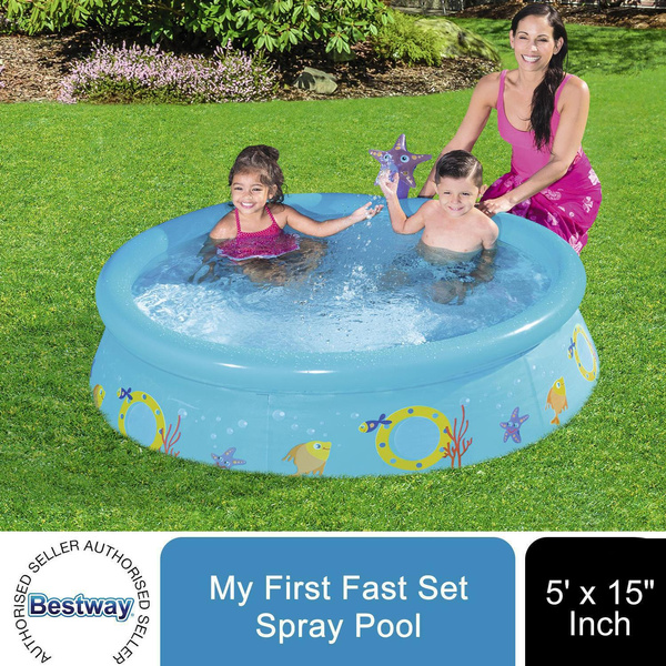 Bestway My First Fast Set Spray Paddling Assorted Pool 5ft x 15'', 477L ...