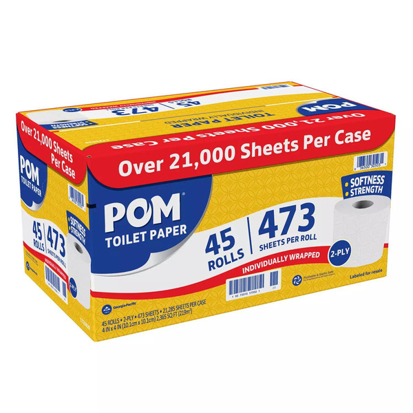 POM 2-Ply Toilet Paper 45 rolls, 473 sheets/roll | Wish