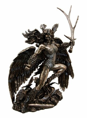 Irish Celtic War Goddess Winged Morrigan Phantom Queen W/ Antler Sword ...