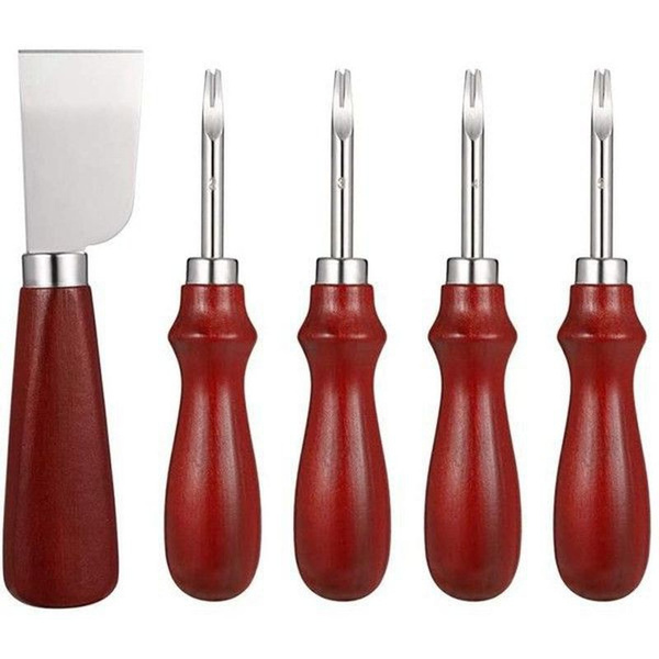 5 Pack Leather Beveler and Leather Cutting Knife, Craft Beveler Cutting ...
