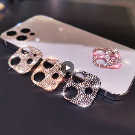 Rhinestone Glitter Camera Lens Protector Case For iPhone 12 11 Pro Max ...