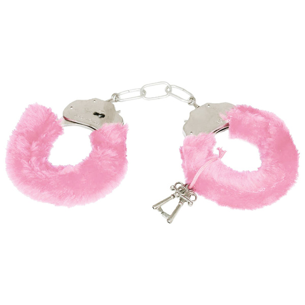 FLUFFY PINK HANDCUFFS FANCY DRESS SEXY ROLE PLAY NIGHT HEN STAG DO TOYS ...