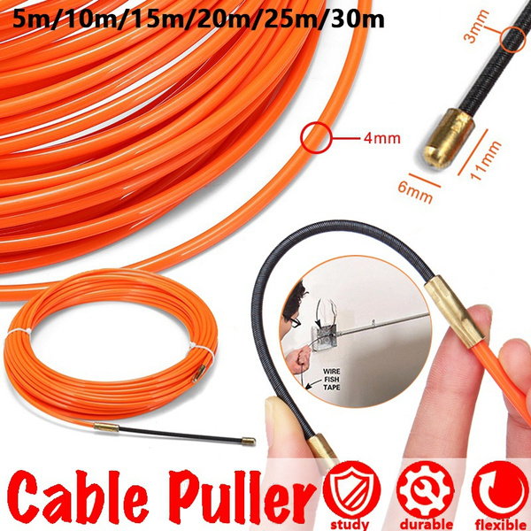 4MM 5-30M Cable Puller Wire Cable Rod Electric Push Puller Duct Rodder ...