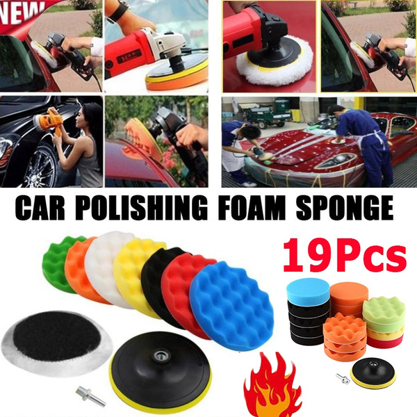 10/19Pcs Car Wash Sponges Wax Details Polishing Foam Sponge with M10 ...