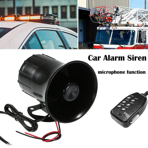 Kkmoon 6-Sound Warning Alarm Police Fire Siren With Microphone ...