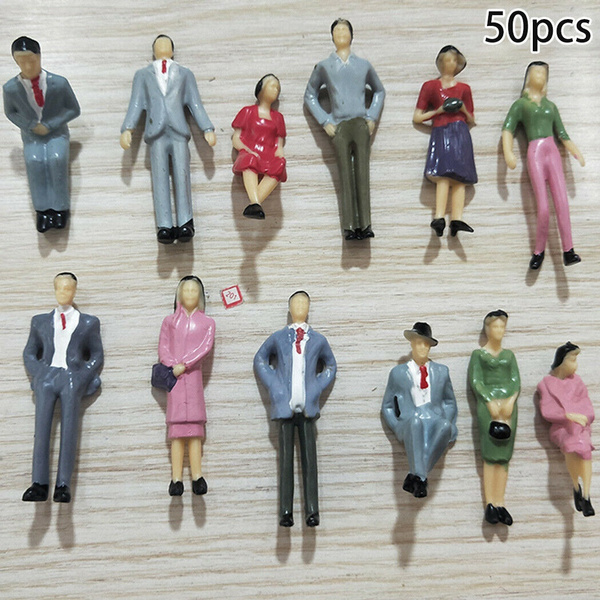 50x Scale Plastic Models 1:32 People Sitting Standing Figures ...