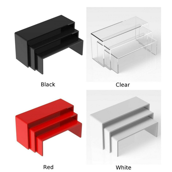3 Step Display Stand Counter Retail Acrylic Jewellery Stand Shelves ...