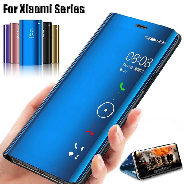 Luxury Smart Mirror Flip Phone Case for Xiaomi Redmi Note 9 Pro Max ...