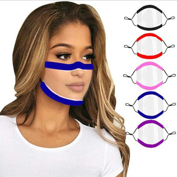 Breathable Dustproof and Smog Masks Visible Mouth Lip Transparent Deaf ...