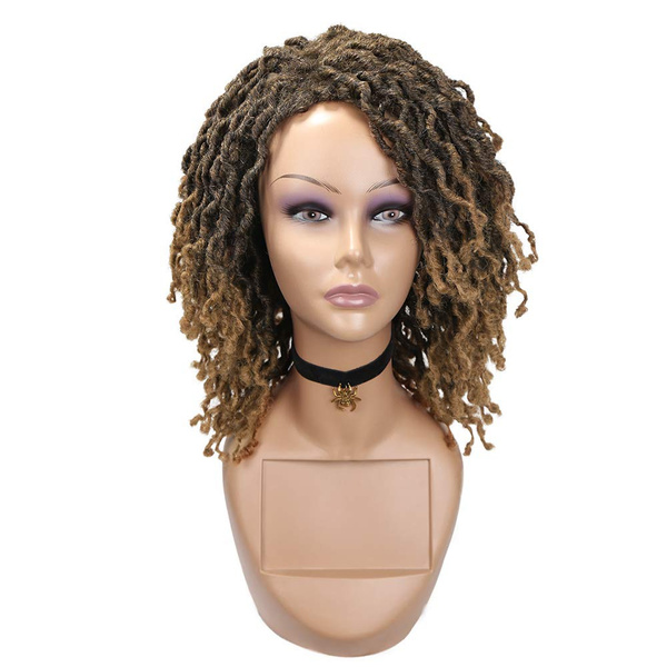 Short Curly Dreadlock Wigs Twisted Dreadlocks Wig Braided Wavy ...