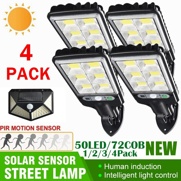 NEW Hot 4 PACK COB/LED Solar Light Outdoor Super Bright Solar Powered ...