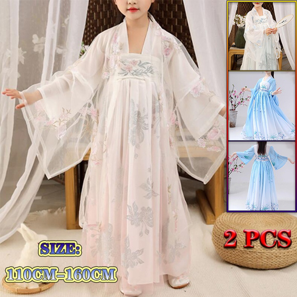 Child Hanfu Kids Princess Dress Ancient Chinese Classical Dance Costume ...