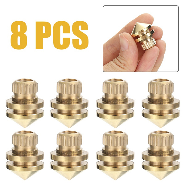 8 x M8 Copper Speaker Spike Feet Stand Shock Isolation Base Pad Floor ...